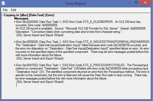 Import and Export Wizard – Handling Dates in Flat Files – Karthik's BI ...